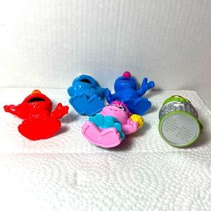 Hasbro | Toys | Sesame Street Figures Topper 5pc Lot Elmo Zoe Cookie ...